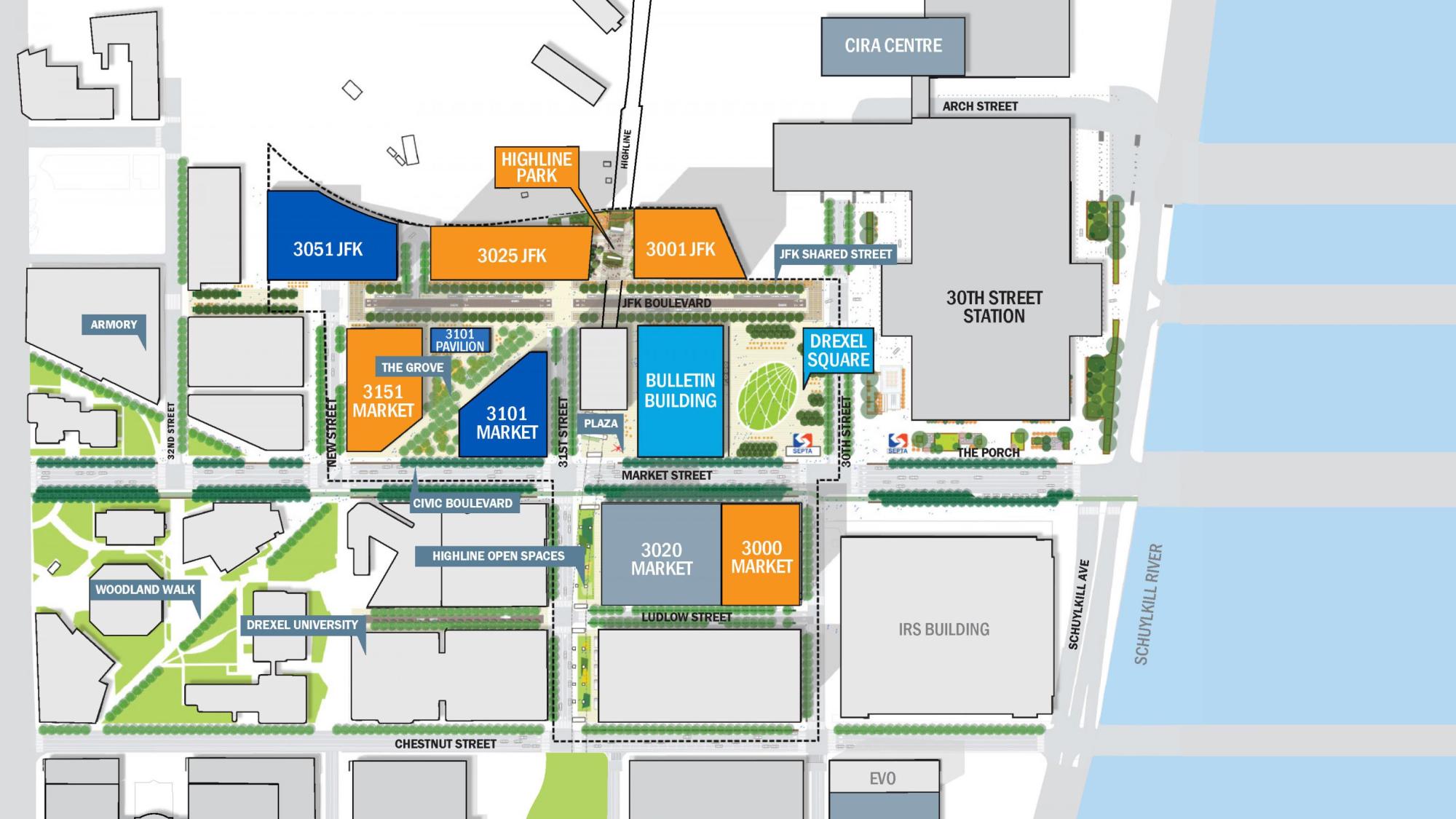 PHILADELPHIA | 3101 Market - Schuylkill Yards | 334m | 1095ft | 70 fl ...